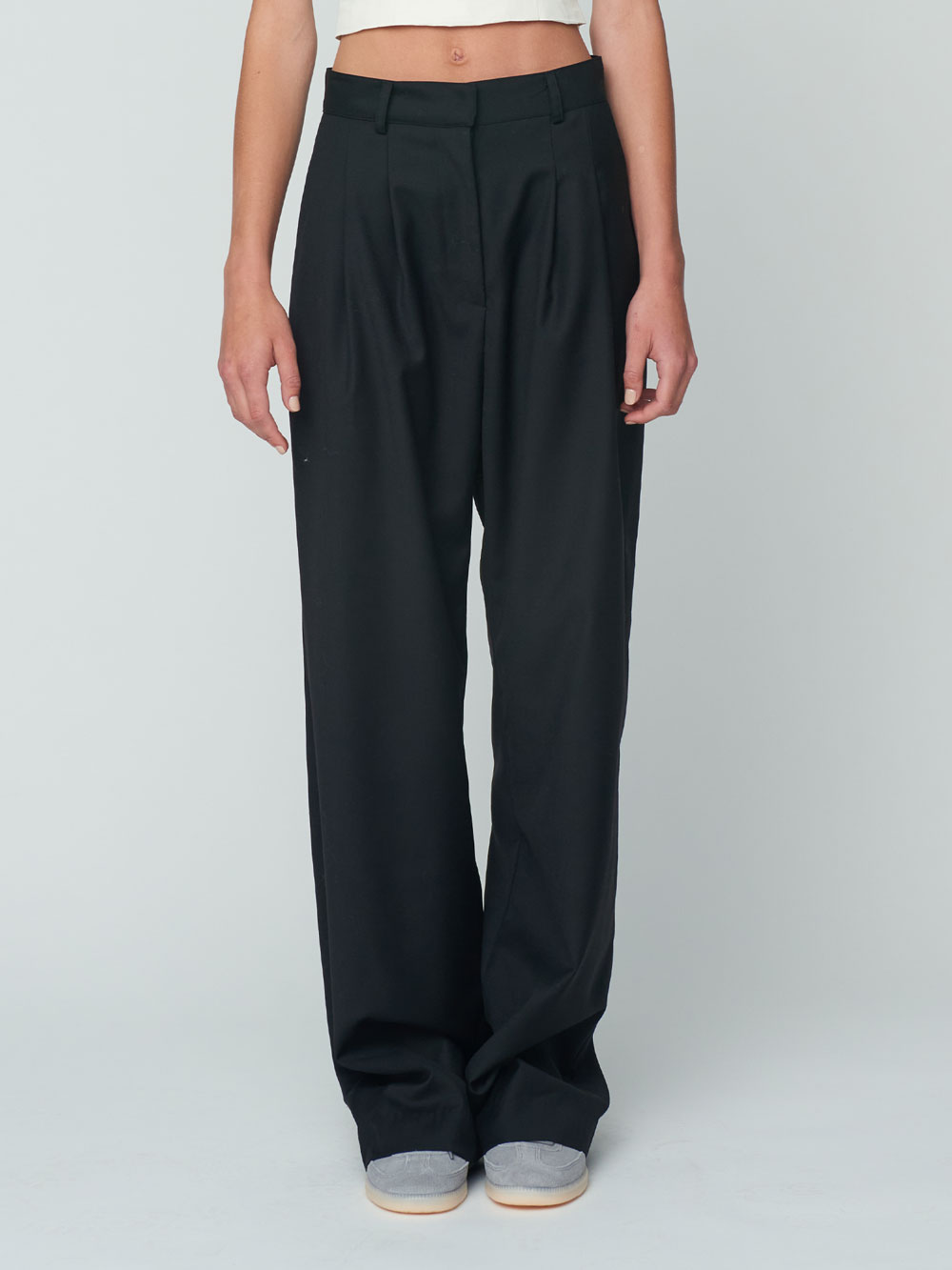 Ally High Waisted Trouser Grey Pinstripe – Wynn Hamlyn