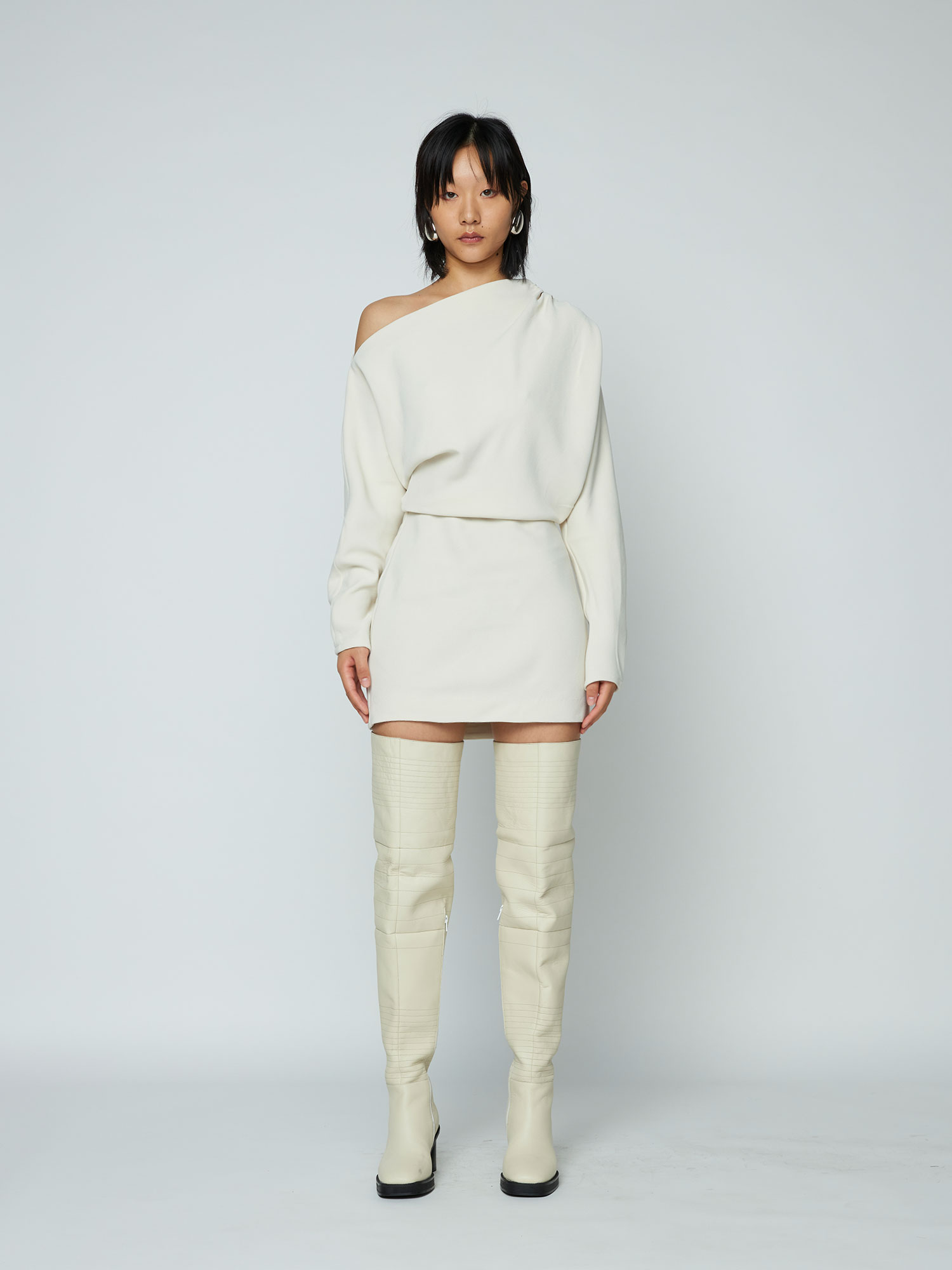 Holly Mini Dress Ivory – Wynn Hamlyn