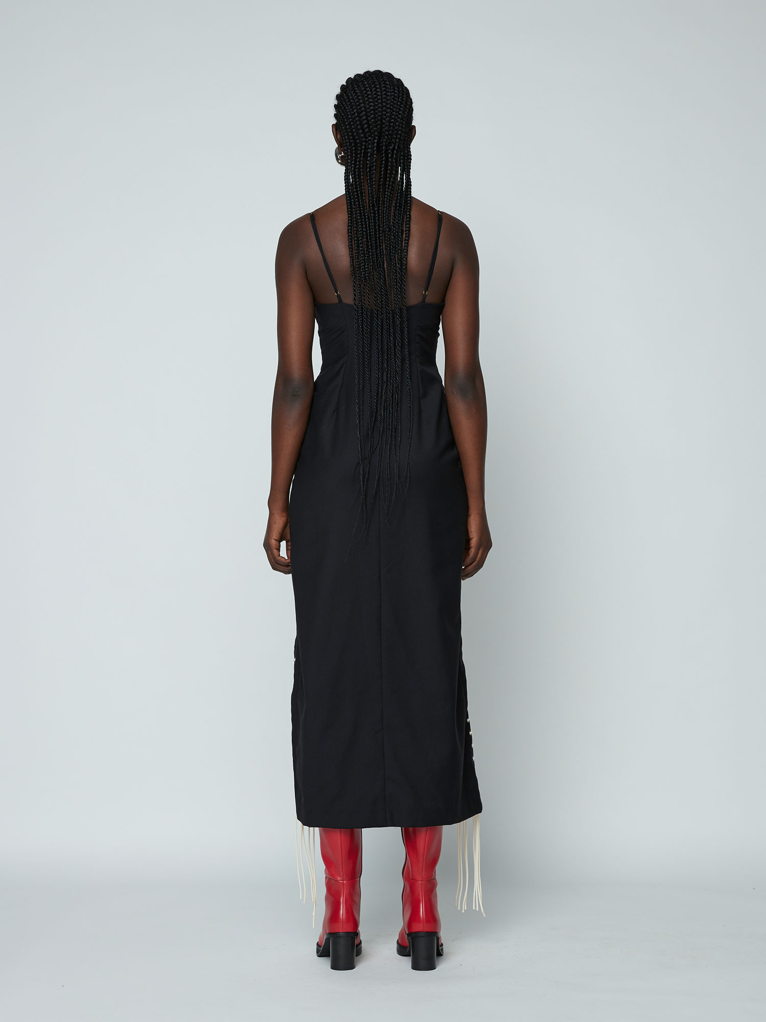 Macrame Maxi Dress Black – Wynn Hamlyn