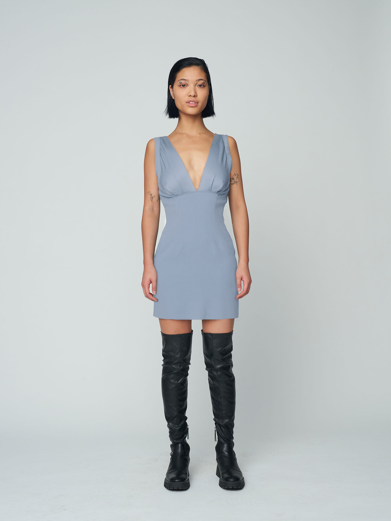 Nancy Mini Dress Powder Blue – Wynn Hamlyn
