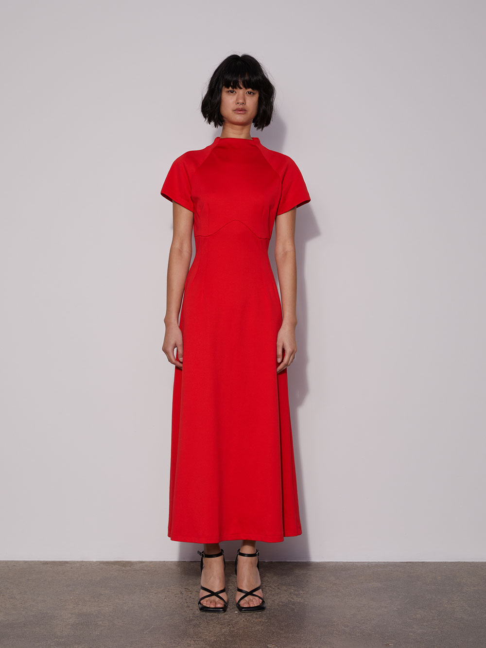 Winona Jersey Dress Red – Wynn Hamlyn